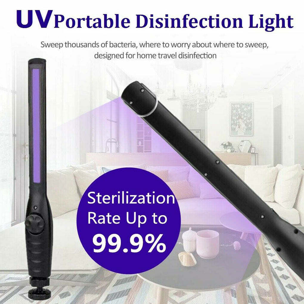 UV Disinfection Wand Home Hotel Handheld LED UV Lamp with 30 Light Bea ...